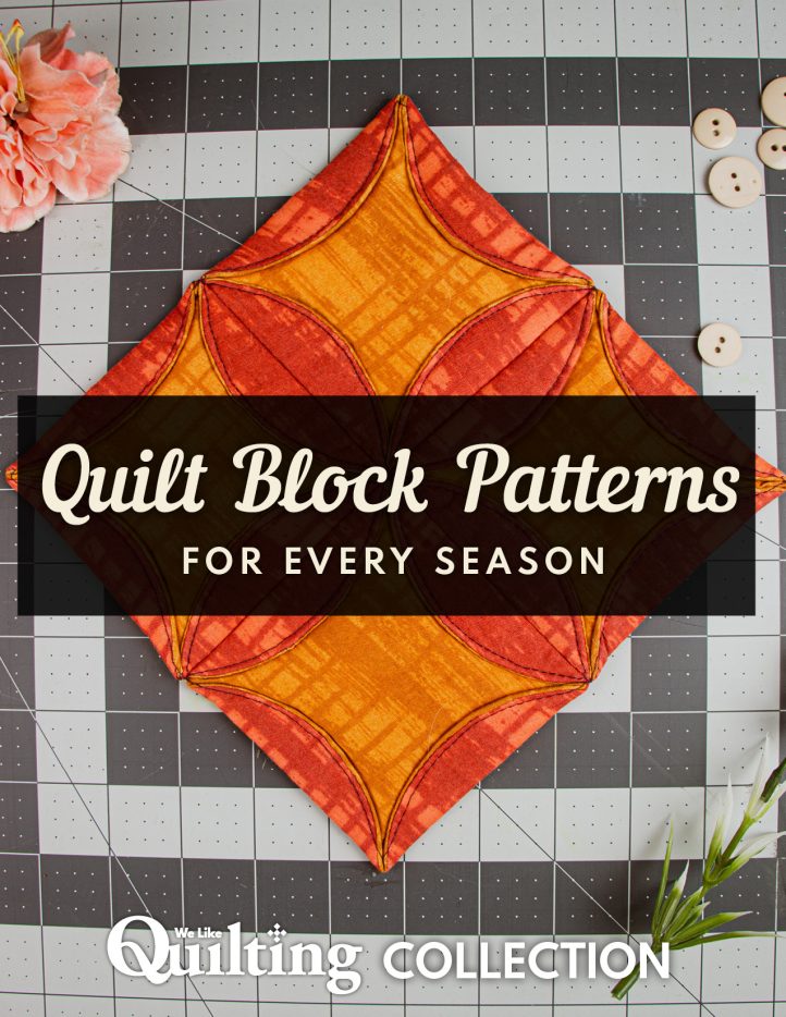 Scattered Leaves Fall Quilt Block - We Like Quilting