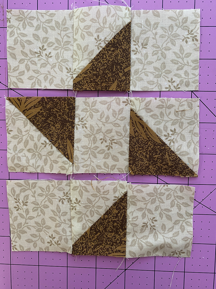 Mocha Friendship Star Quilt Block - We Like Quilting
