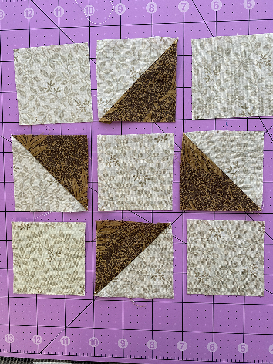 Mocha Friendship Star Quilt Block - We Like Quilting