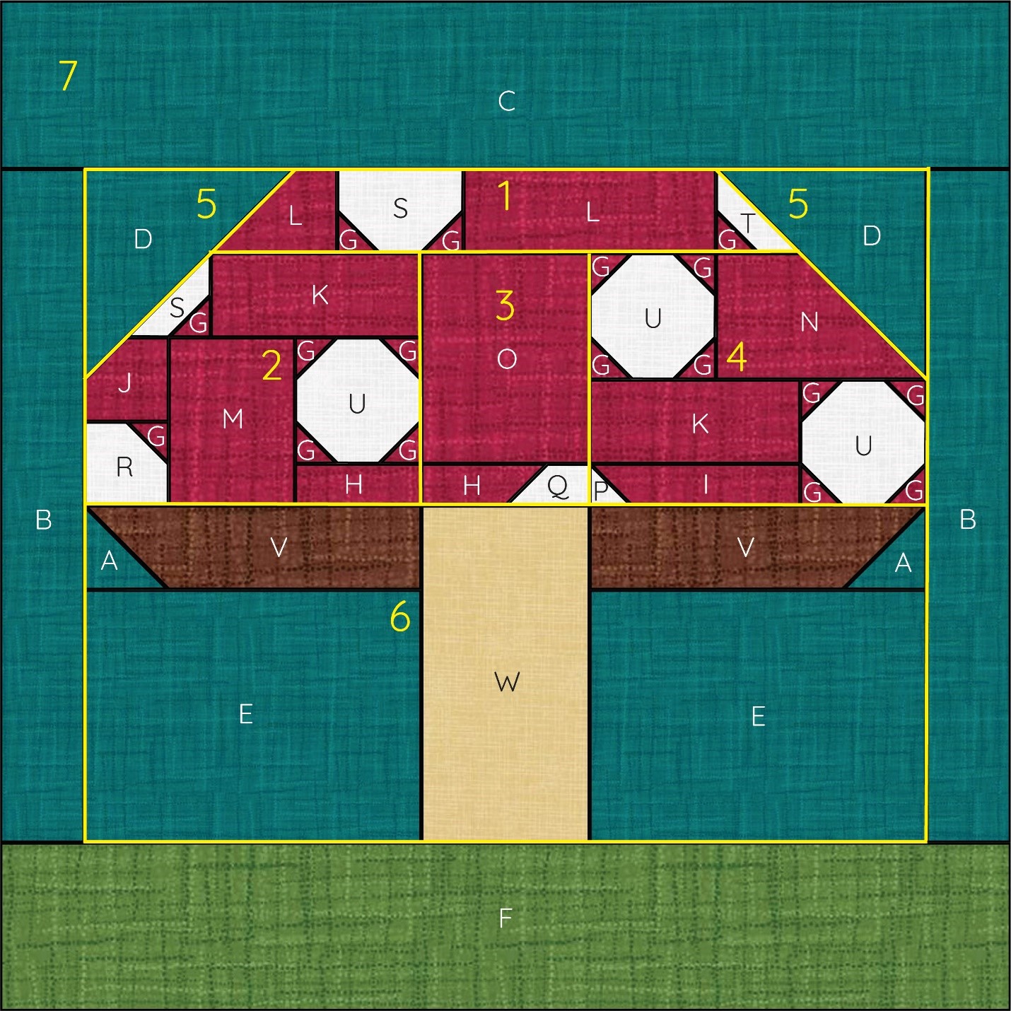 Forest Mushroom Quilt Block Pattern - We Like Quilting