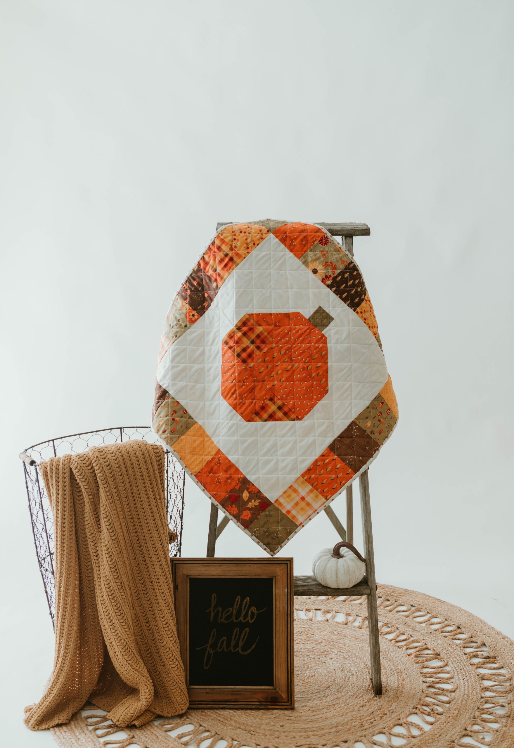 Pumpkin Harvest Wall Hanging Pattern - We Like Quilting