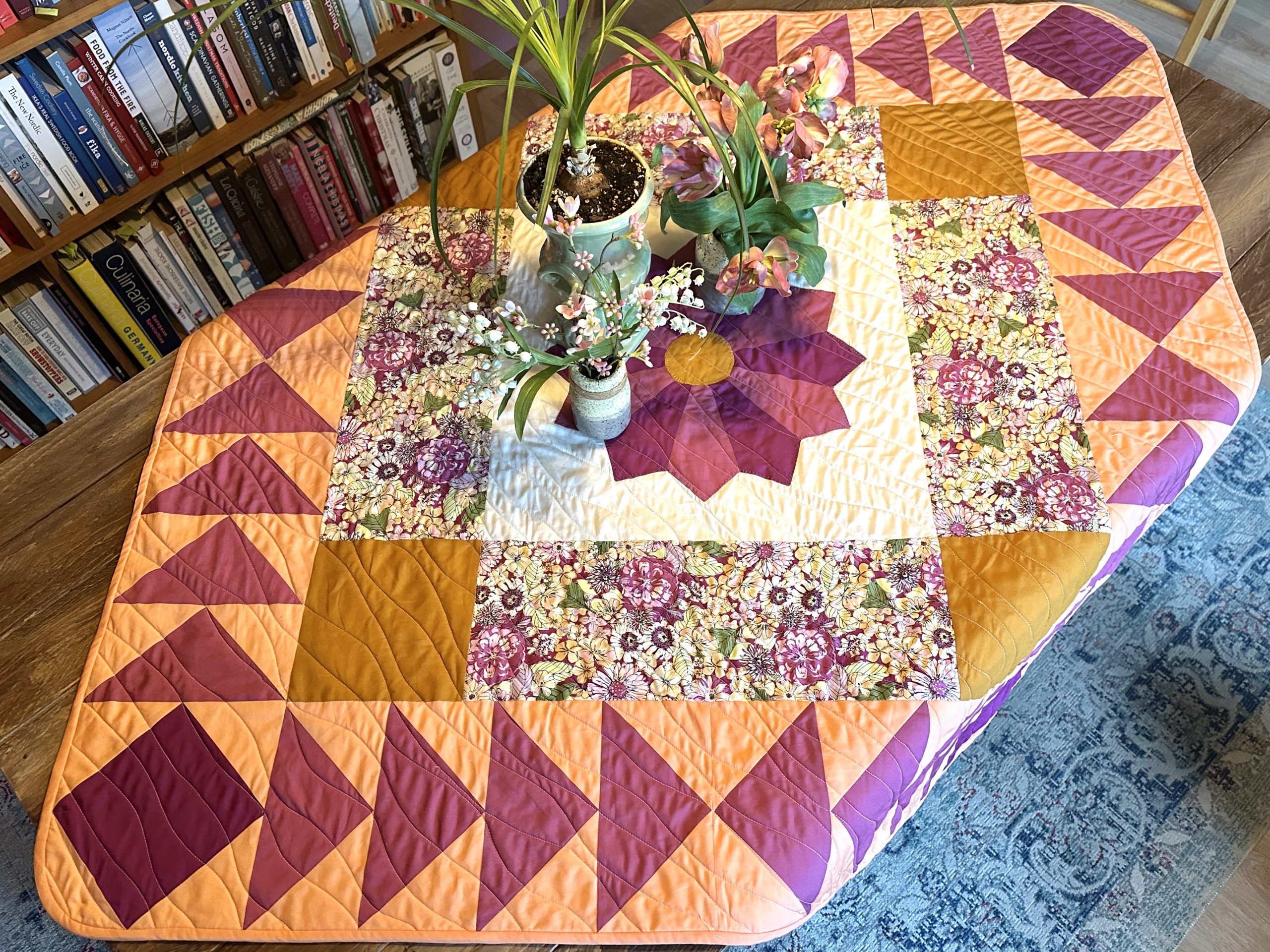 Dresden Plate Medallion Table Topper - We Like Quilting